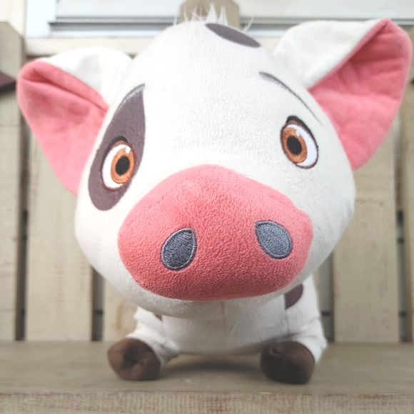 Disney | Toys | Disneys Pig Pua Large Plush White Gray Spotted Stuffed ...
